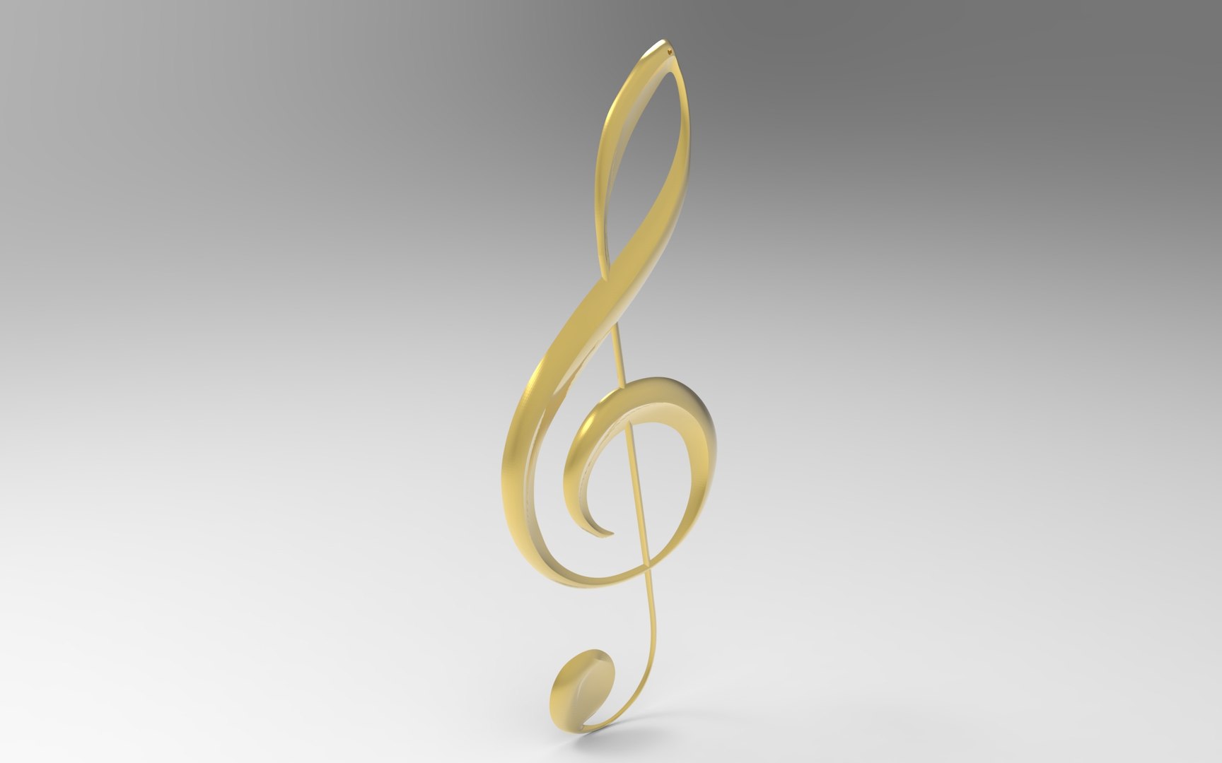 3d clef pendant