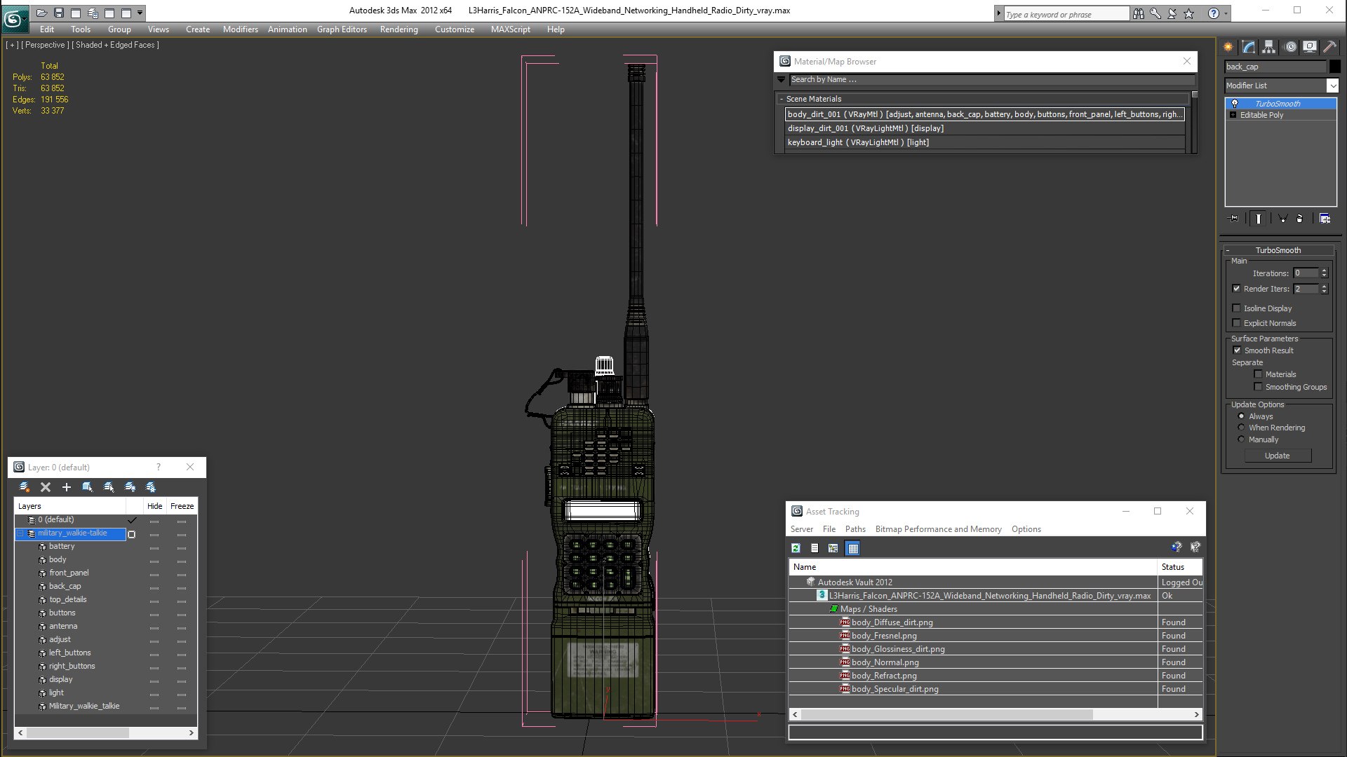 3D model l3harris falcon anprc-152a wideband - TurboSquid 1472465