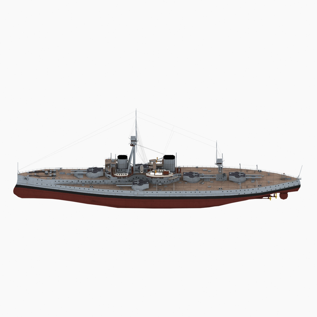Hms Dreadnought Battleship Royal Navy 3d Max