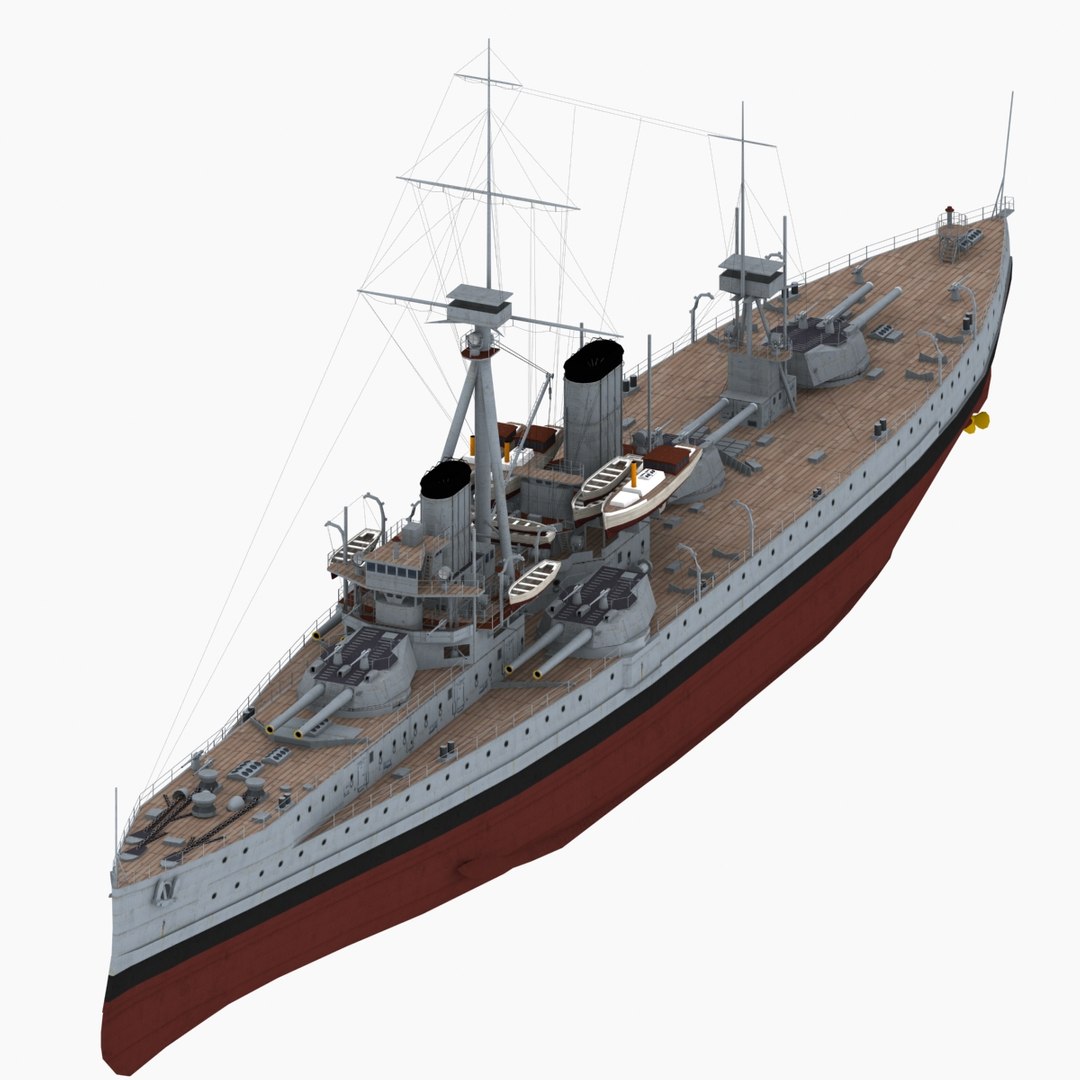Hms Dreadnought Battleship Royal Navy 3d Max
