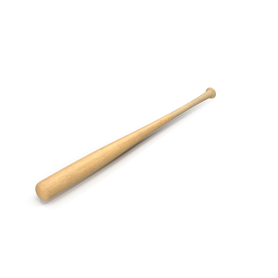 3d Model Of Wooden Baseball Bat Generic