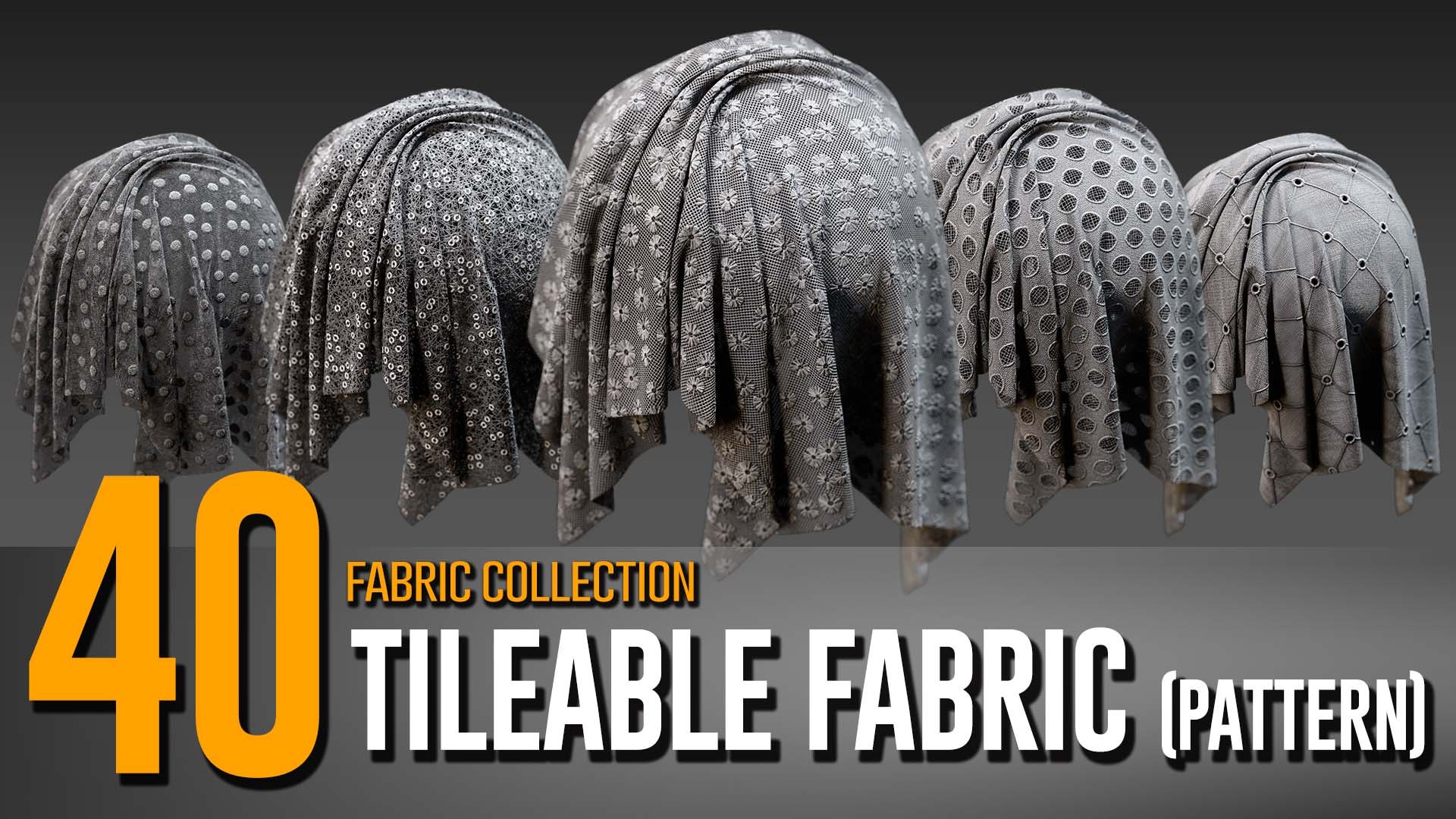 3D 40 Tileable Fabric Collection- VOL 06 - TurboSquid 2247055