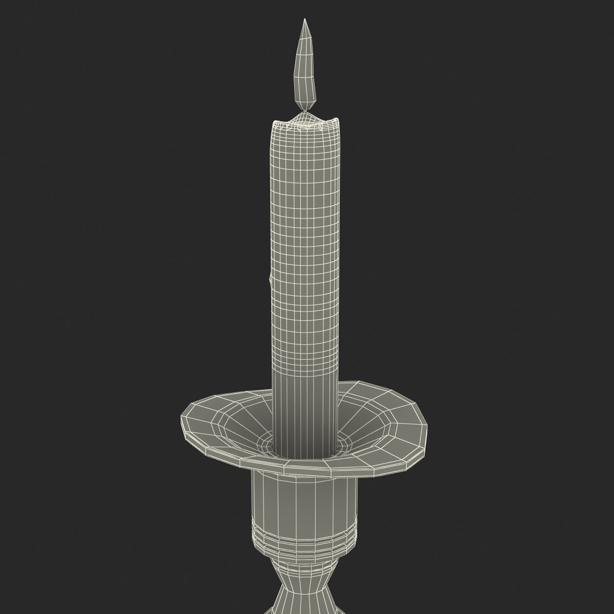 antique brass candle holder 3d 3ds