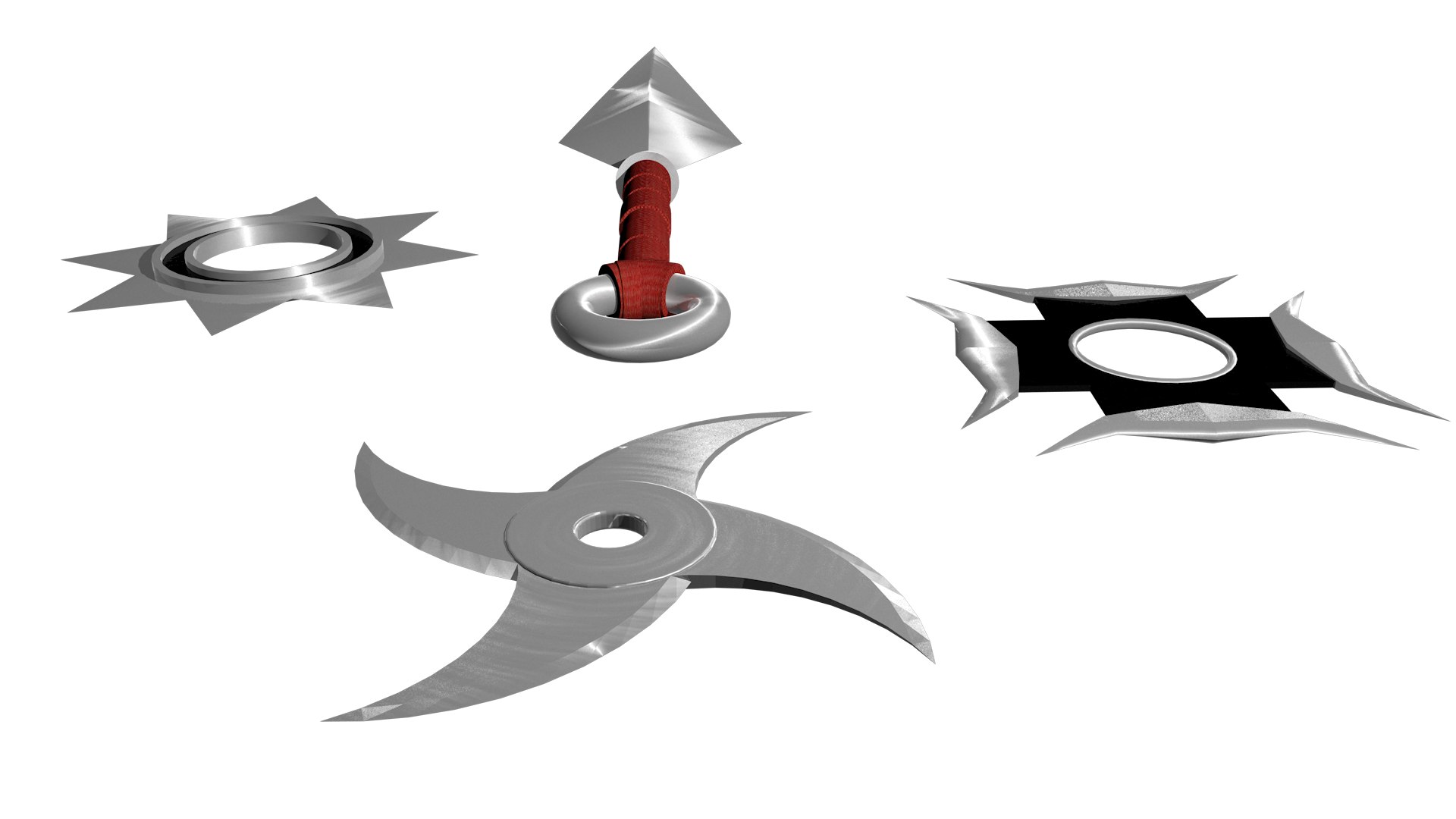 3d Kunai Modelling Model