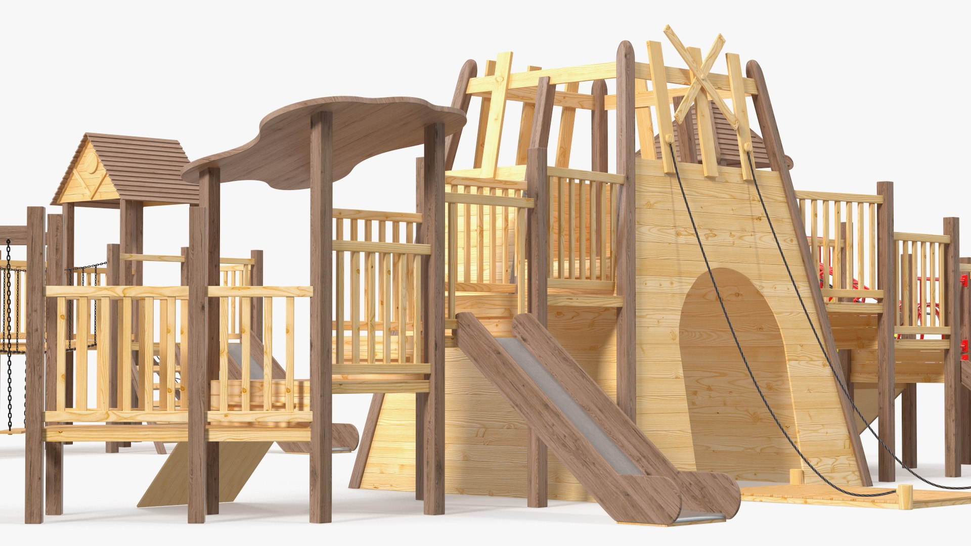 Wooden Playground Structure 3D Model - TurboSquid 2161018
