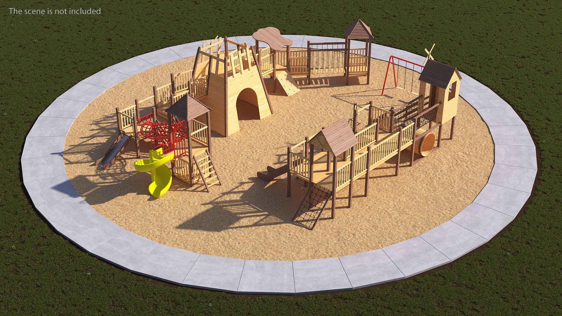 Wooden Playground Structure 3D model - TurboSquid 2161018