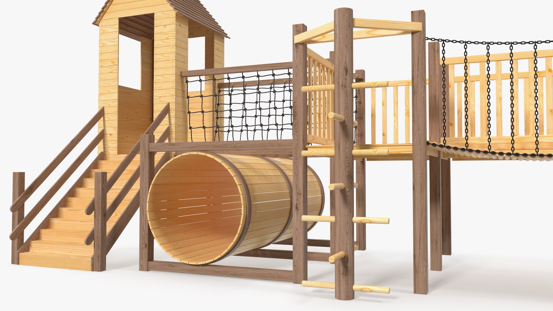 Wooden Playground Structure 3D Model - TurboSquid 2161018