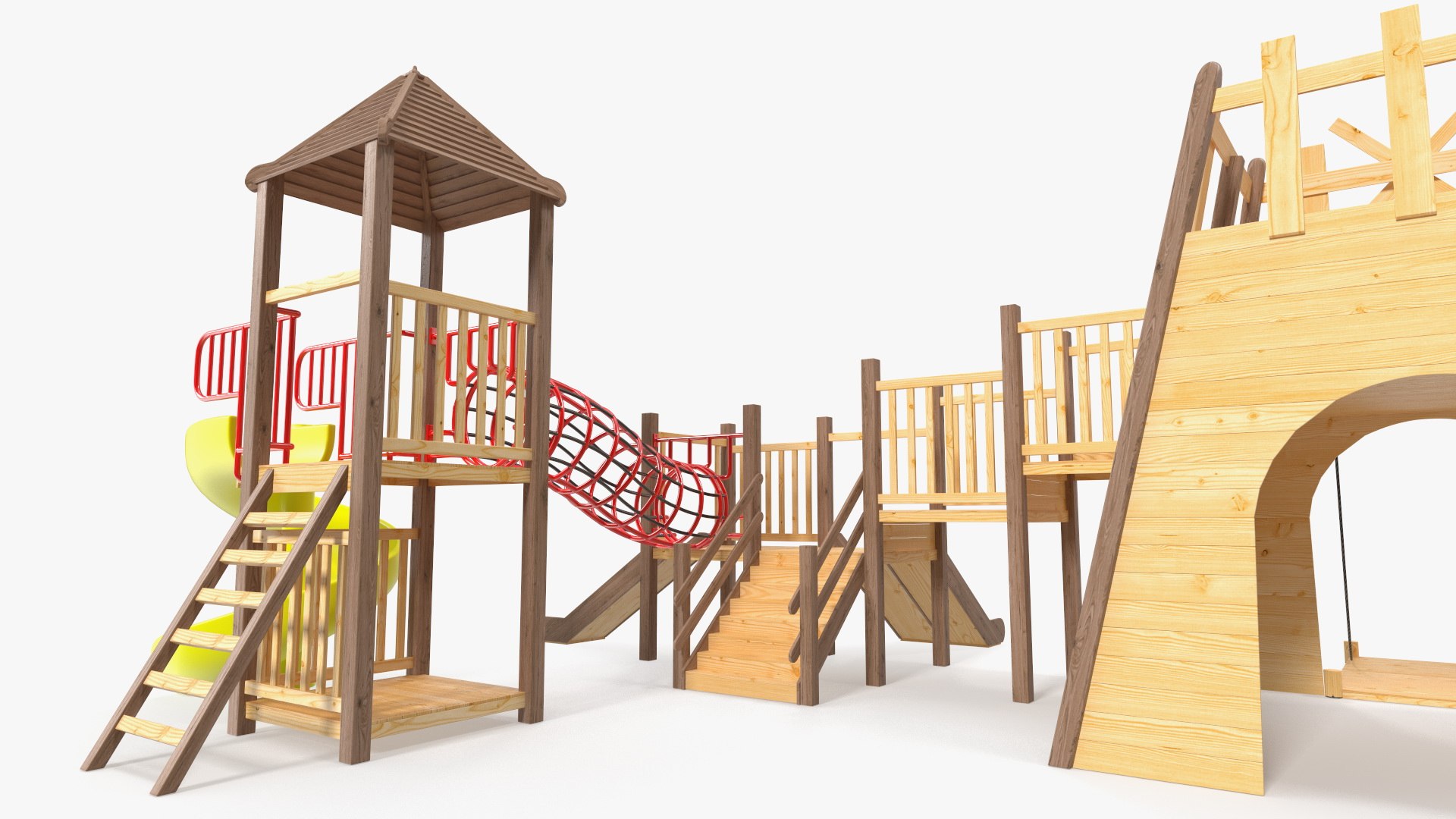 Wooden Playground Structure 3D Model - TurboSquid 2161018