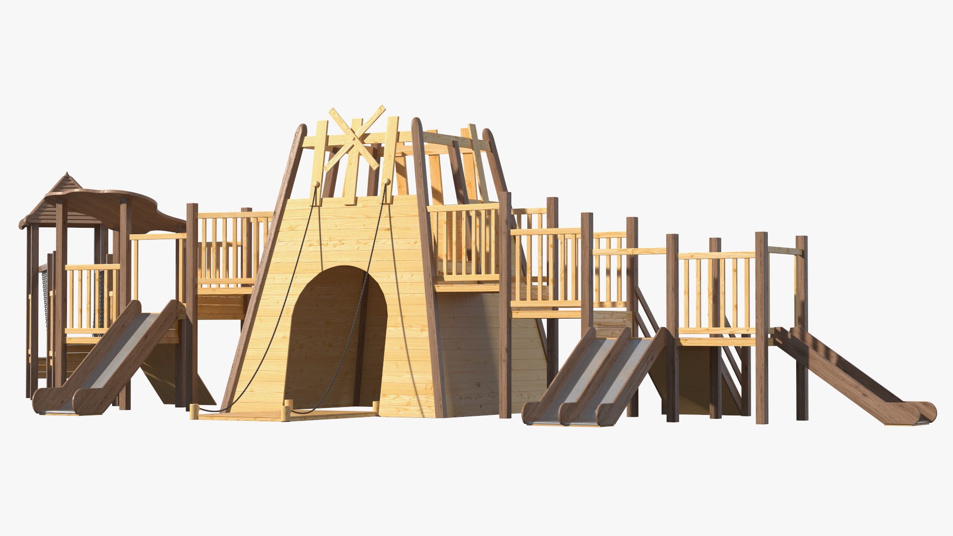 Wooden Playground Structure 3D Model - TurboSquid 2161018