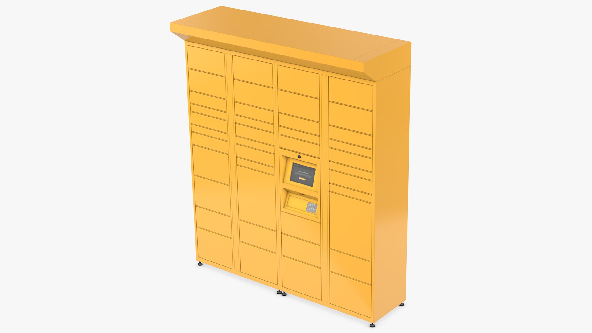 Delivery Lockers 3D Model - TurboSquid 1891050