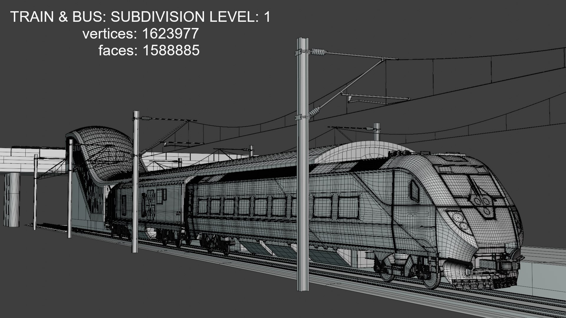3D Stations With American Train IV Model - TurboSquid 2309397