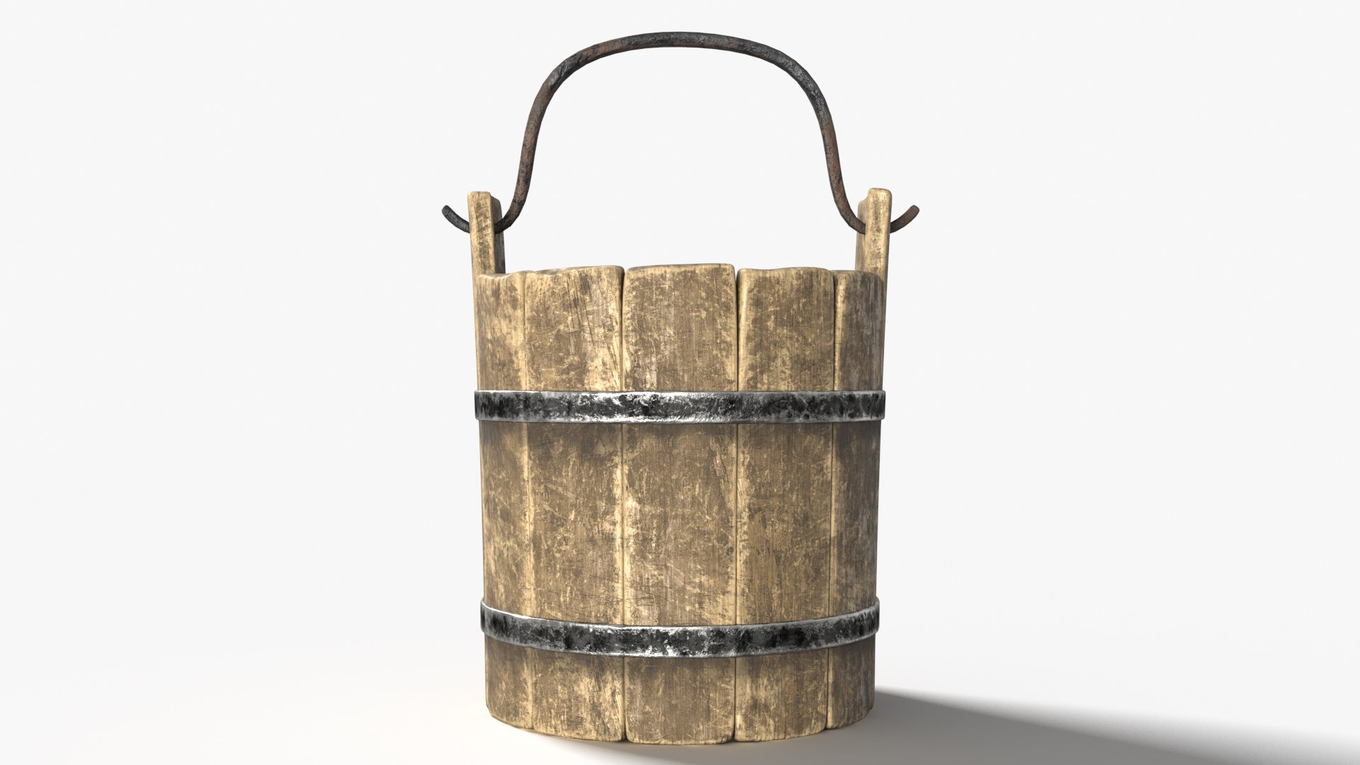 Wooden Bucket 3D Model - TurboSquid 1962082