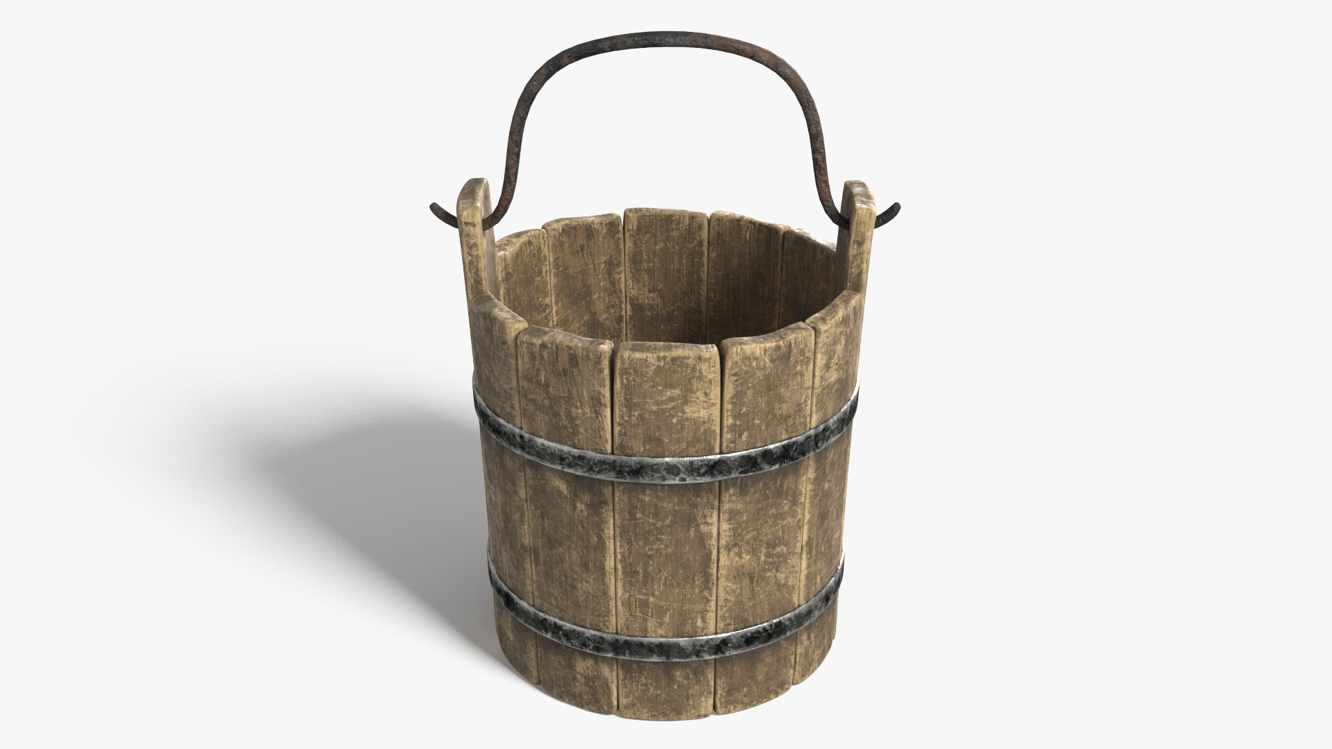 Wooden Bucket 3D Model - TurboSquid 1962082