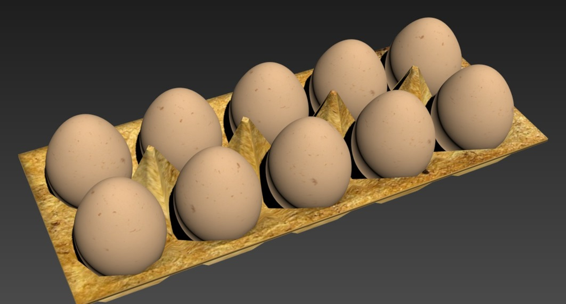 3d model eggs box carton