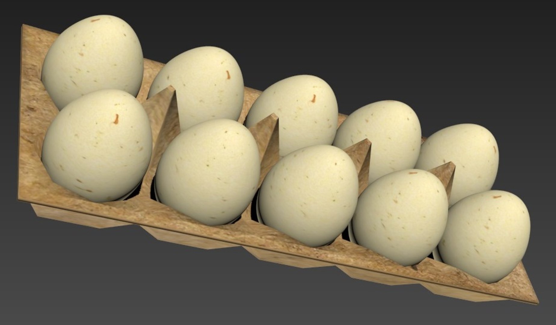 3d Model Eggs Box Carton