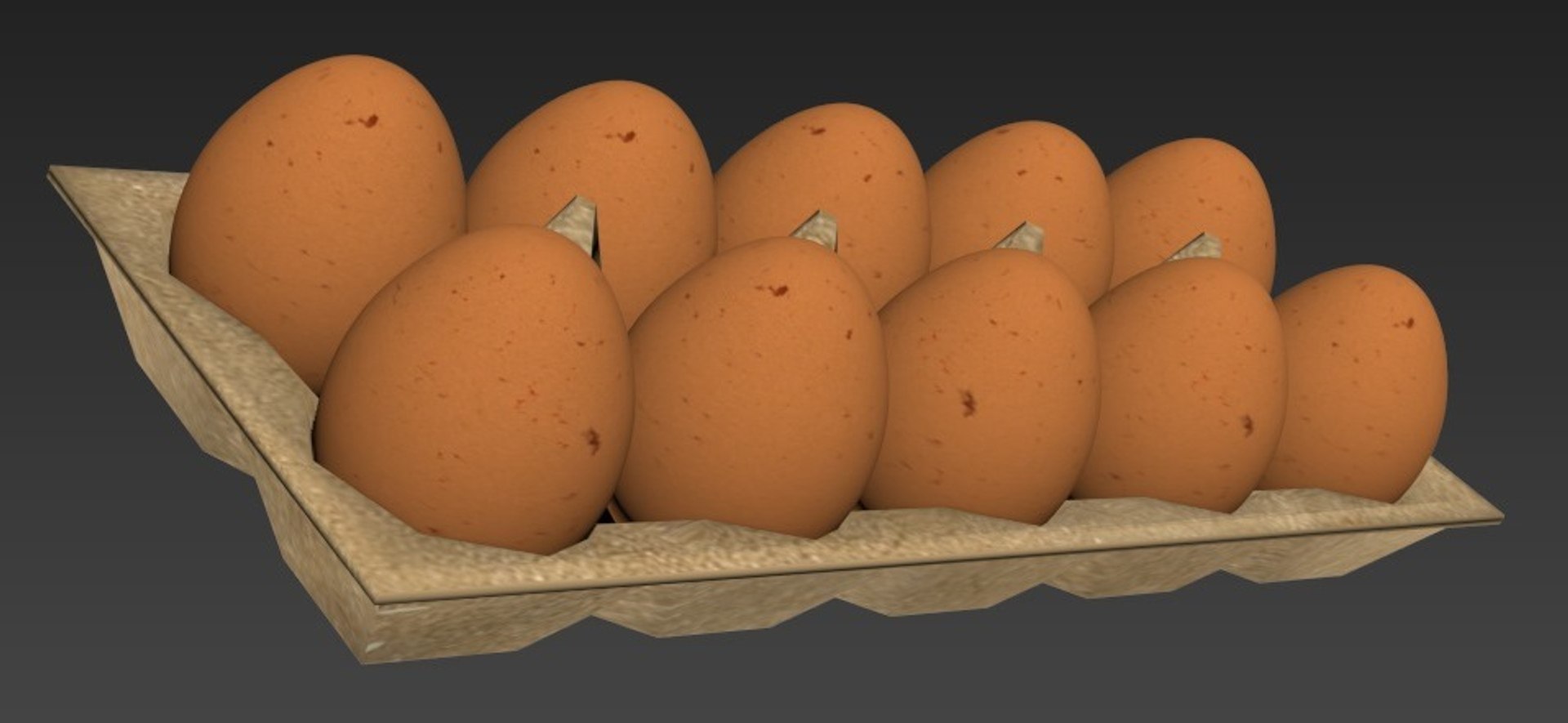 3d Model Eggs Box Carton