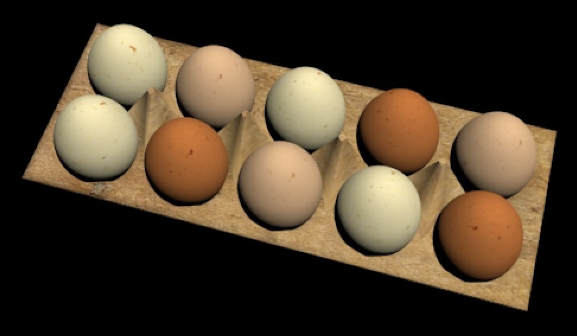 3d Model Eggs Box Carton