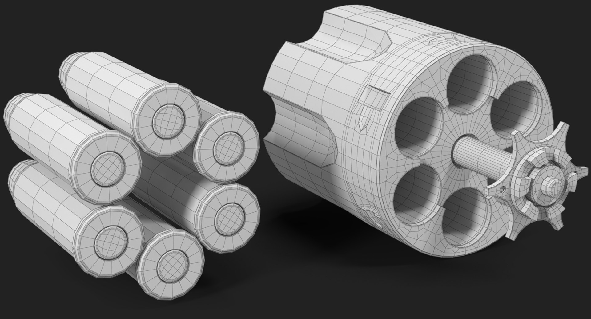 Revolver cylinder stainless steel 3D model - TurboSquid 1232805