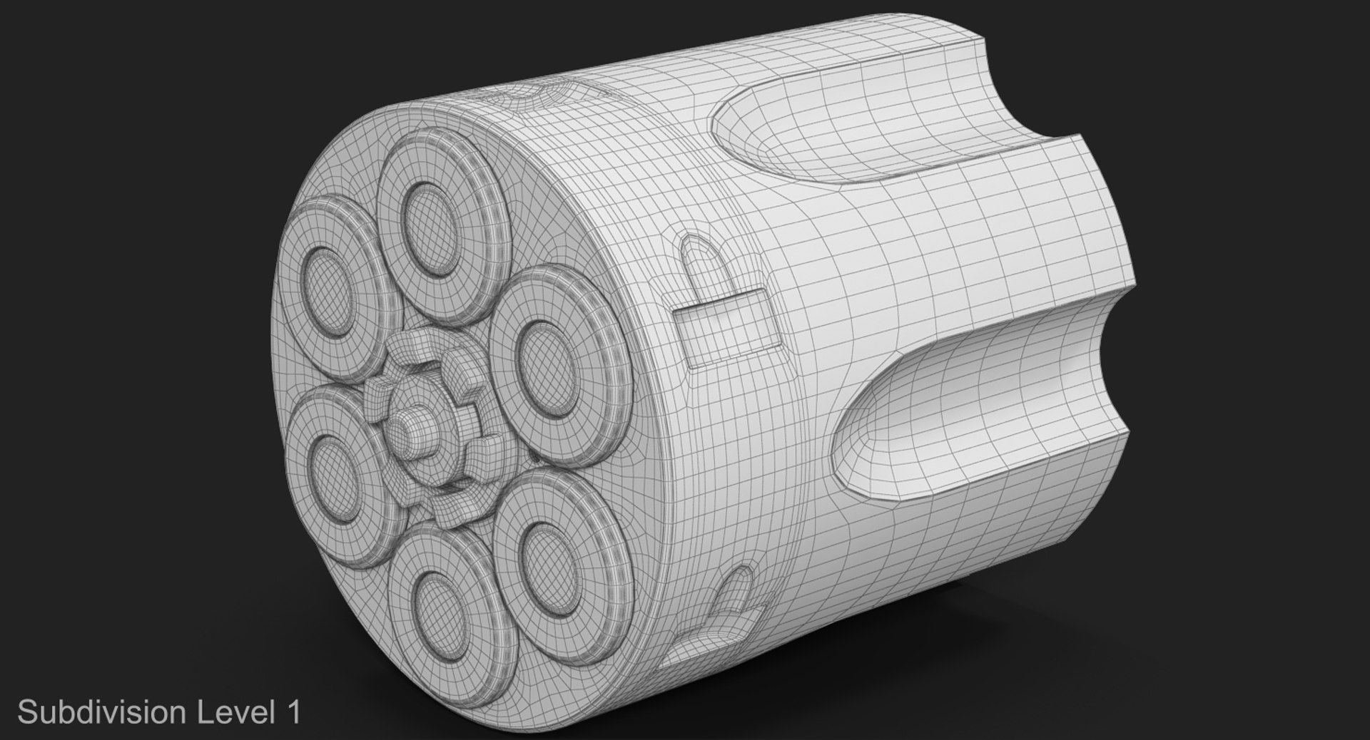Revolver cylinder stainless steel 3D model - TurboSquid 1232805