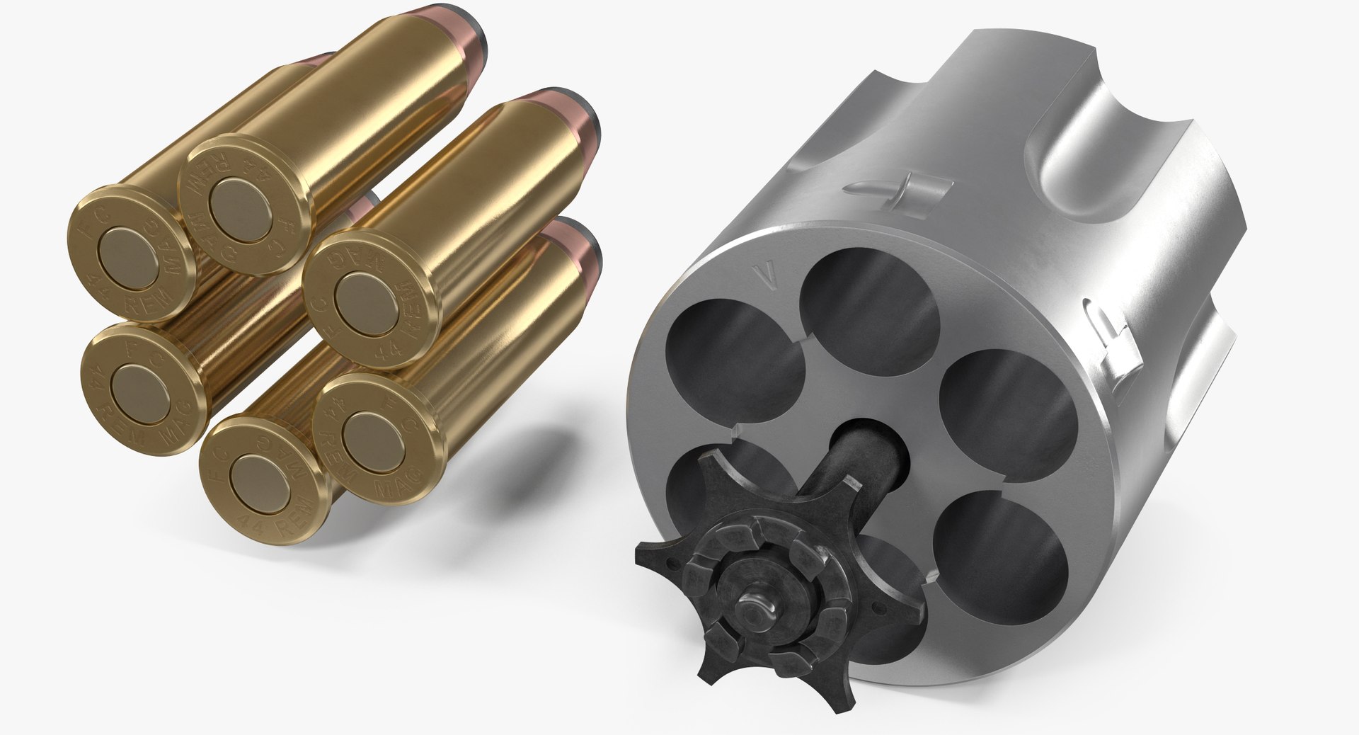 Revolver cylinder stainless steel 3D model - TurboSquid 1232805