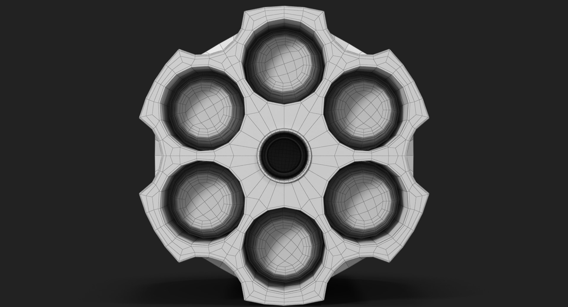 Revolver cylinder stainless steel 3D model - TurboSquid 1232805