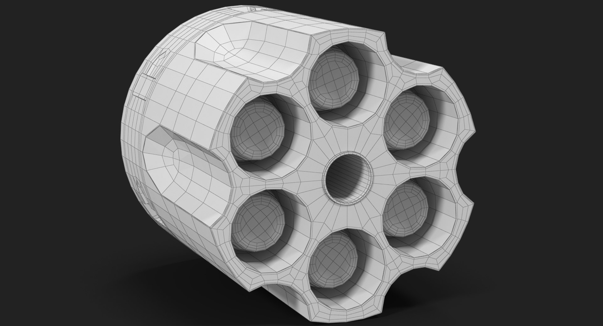 Revolver cylinder stainless steel 3D model - TurboSquid 1232805