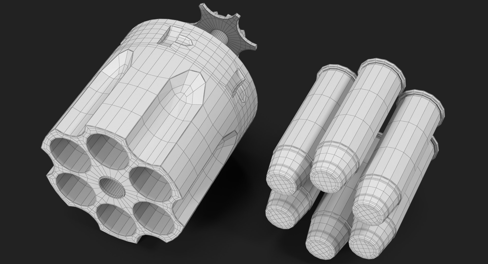 Revolver cylinder stainless steel 3D model - TurboSquid 1232805