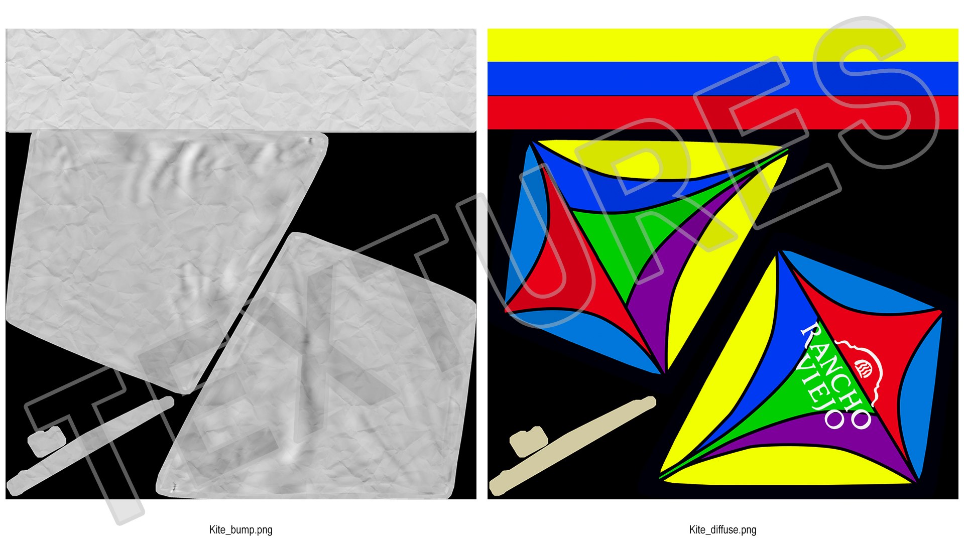 3D Model Kite Flying - TurboSquid 2127776