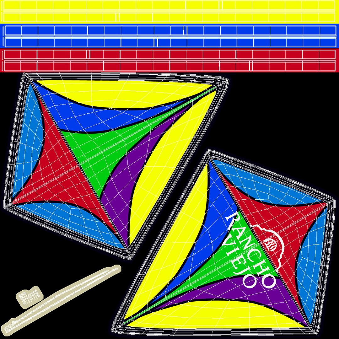 3D Model Kite Flying - TurboSquid 2127776