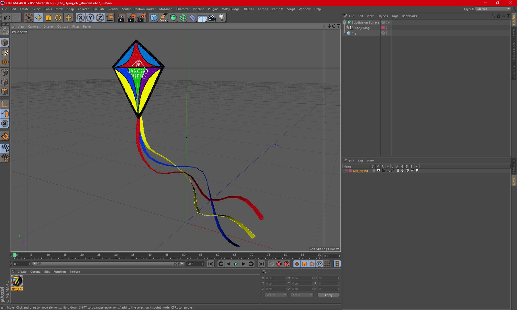 3D Model Kite Flying - TurboSquid 2127776