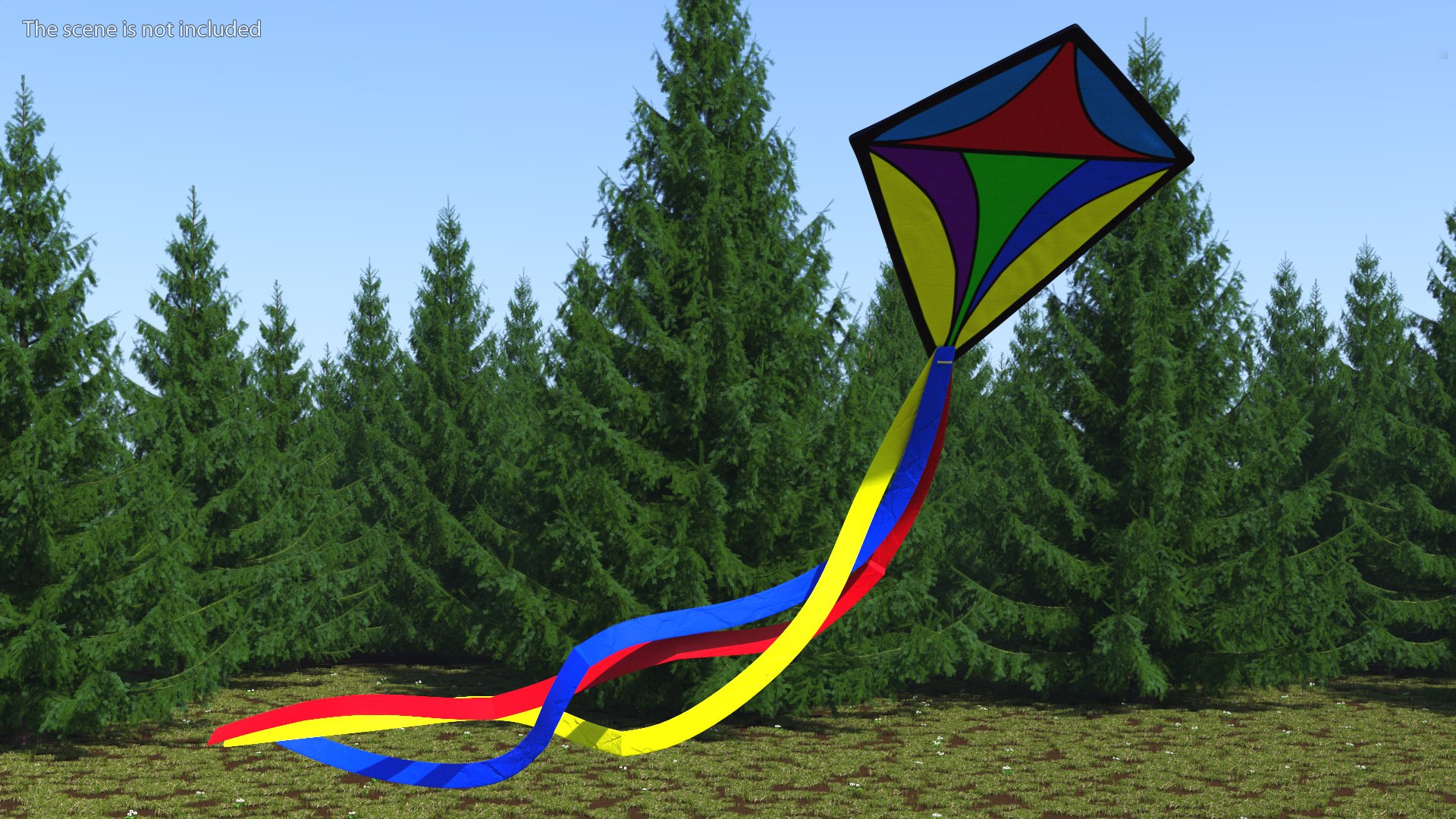 3D Model Kite Flying - TurboSquid 2127776