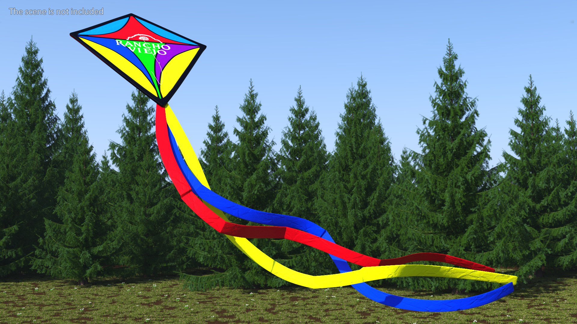 3D Model Kite Flying - TurboSquid 2127776