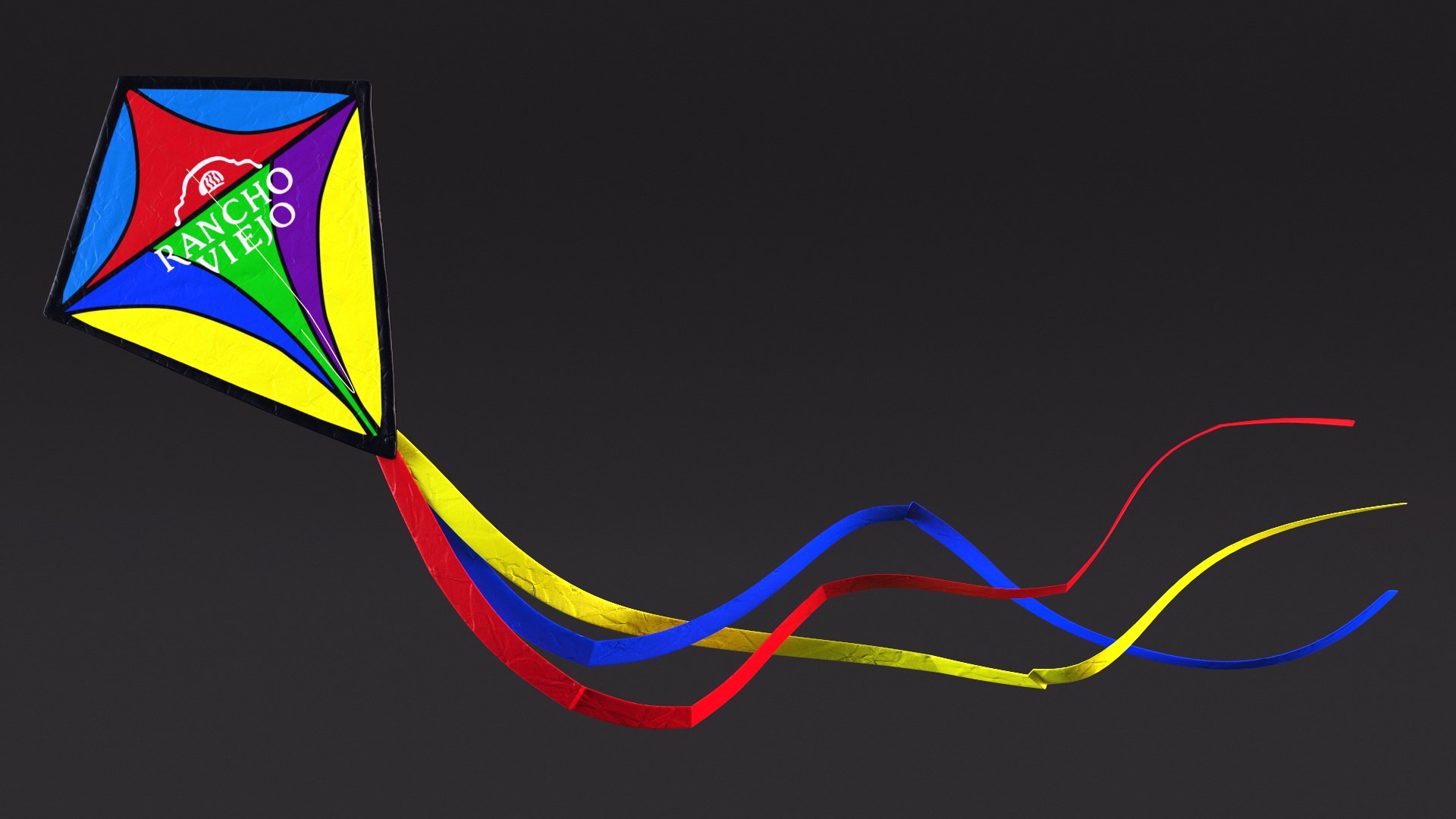 3D Model Kite Flying - TurboSquid 2127776