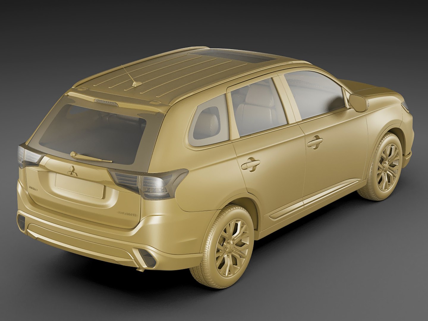 3d Model Mitsubishi Outlander 2016