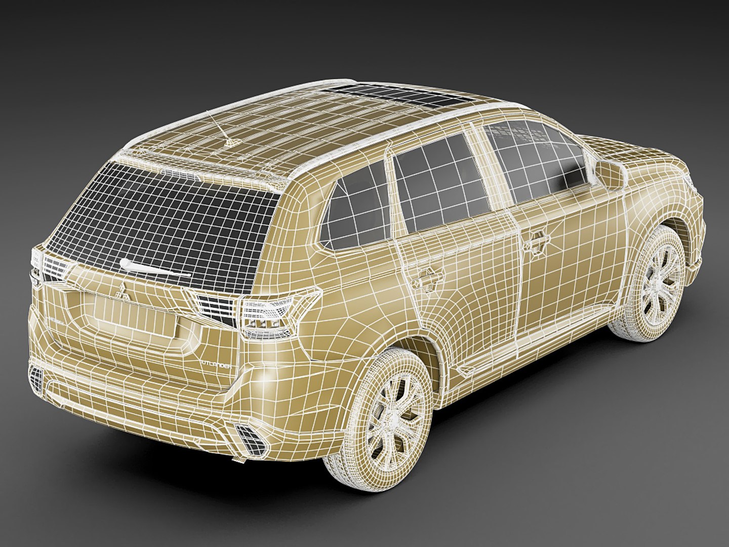 3d Model Mitsubishi Outlander 2016