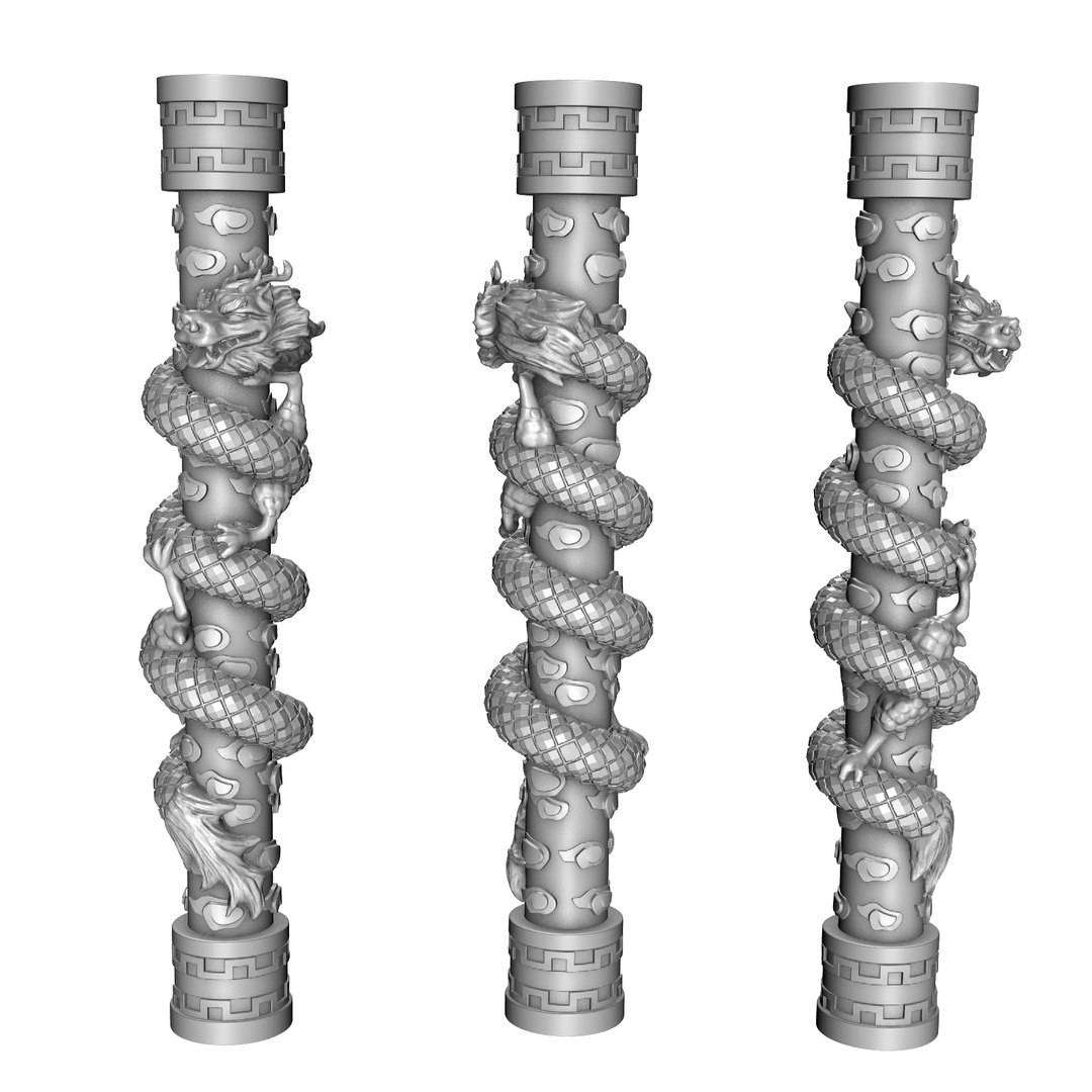 Dragon Column 3D - TurboSquid 1149469