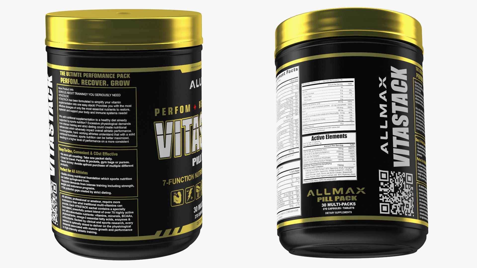 3D Allmax Nutrition Vitastack Multivitamin Model - TurboSquid 1760290