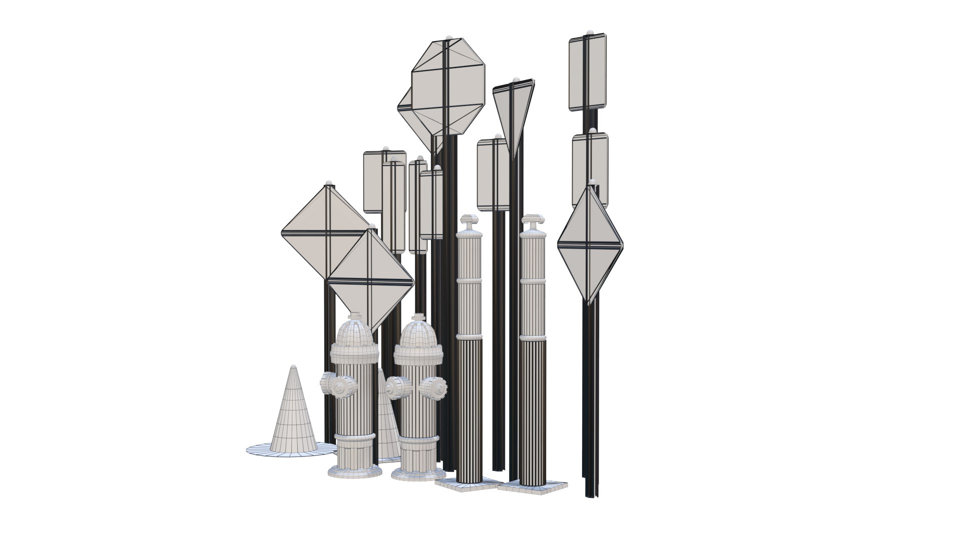 3D PBR Street Props - TurboSquid 2375938