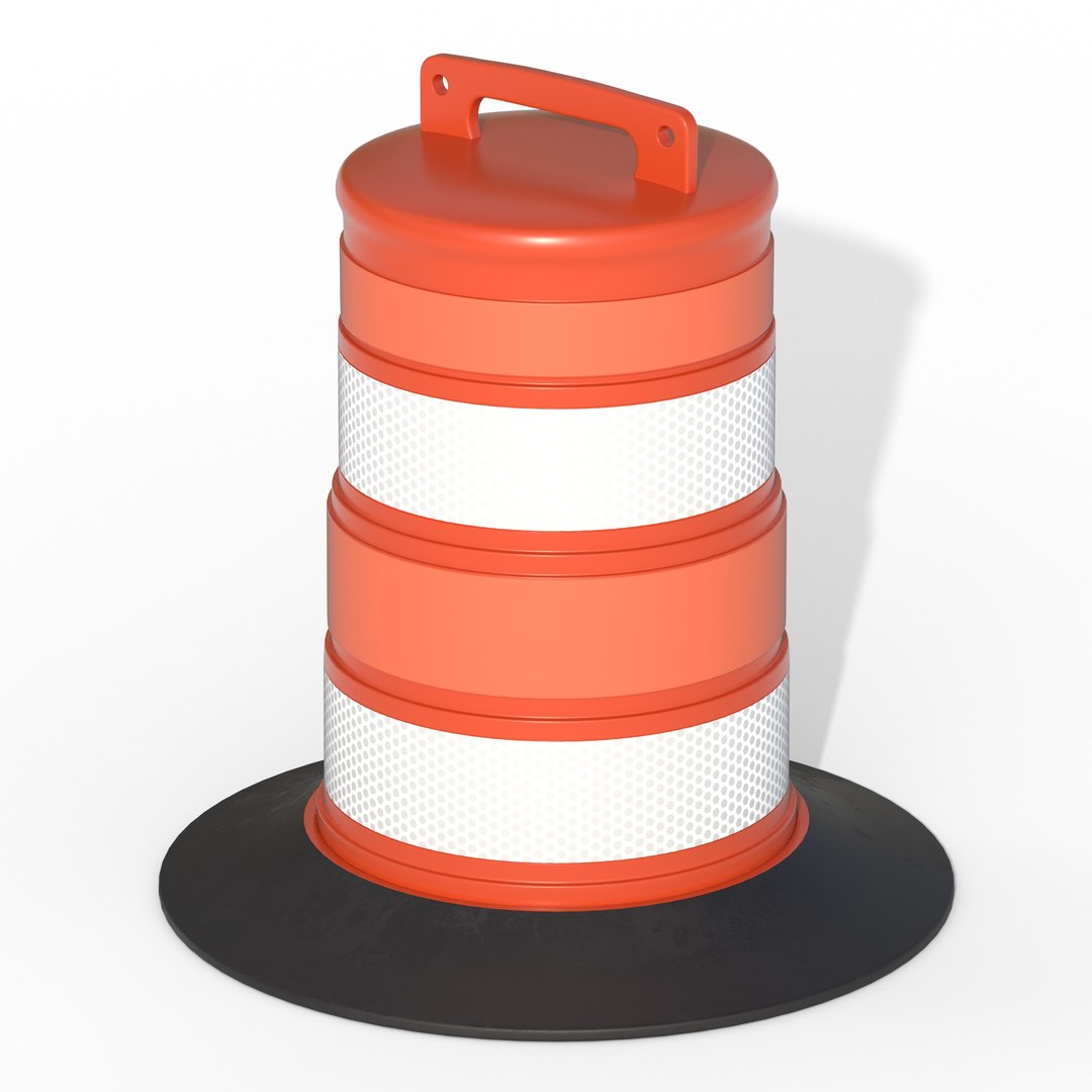 3D Traffic Barrel - TurboSquid 2115702