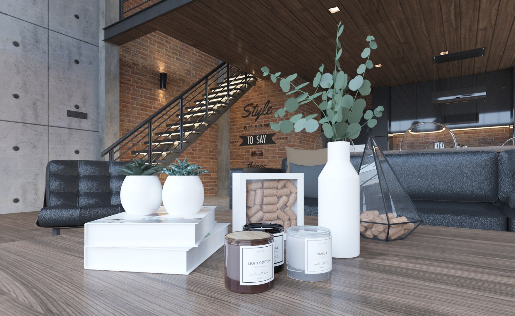 3D Loft Apartment Interior Model - TurboSquid 1794362