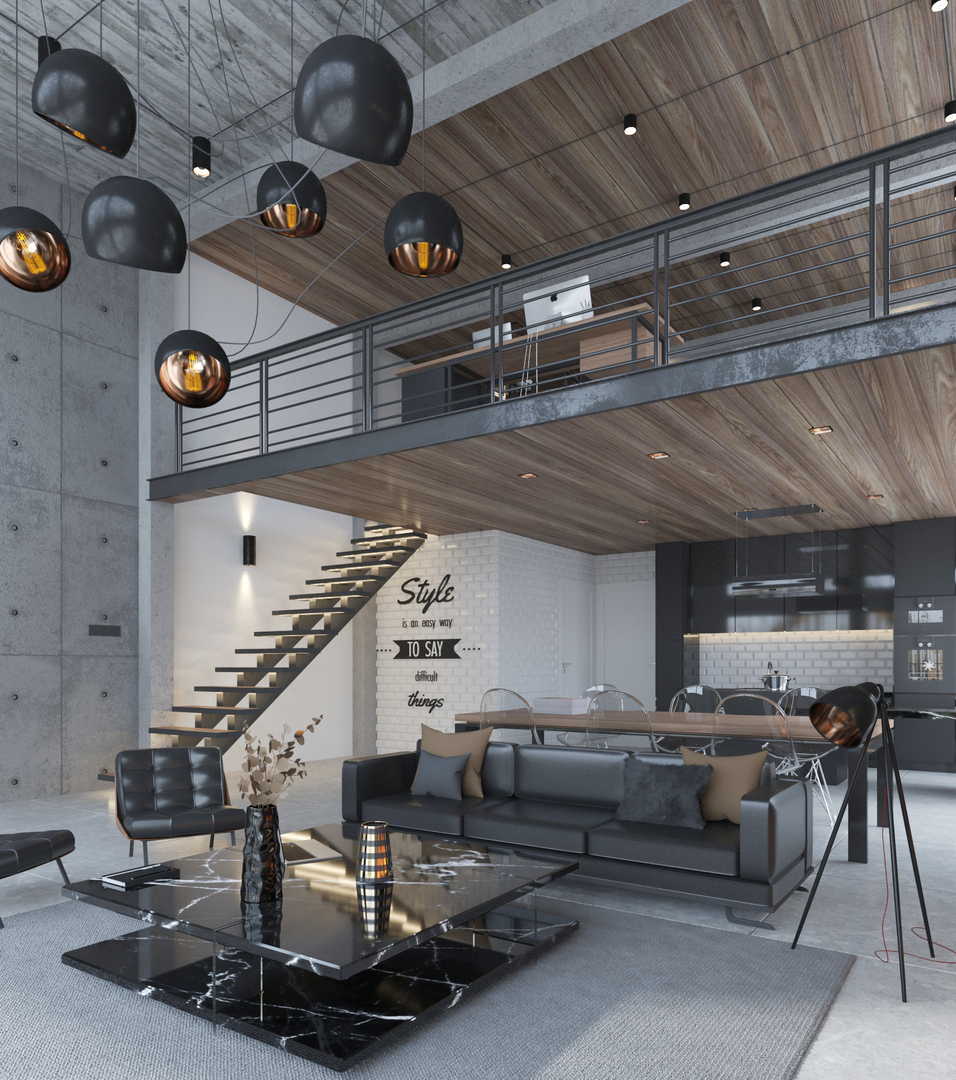3D Loft Apartment Interior model - TurboSquid 1794362