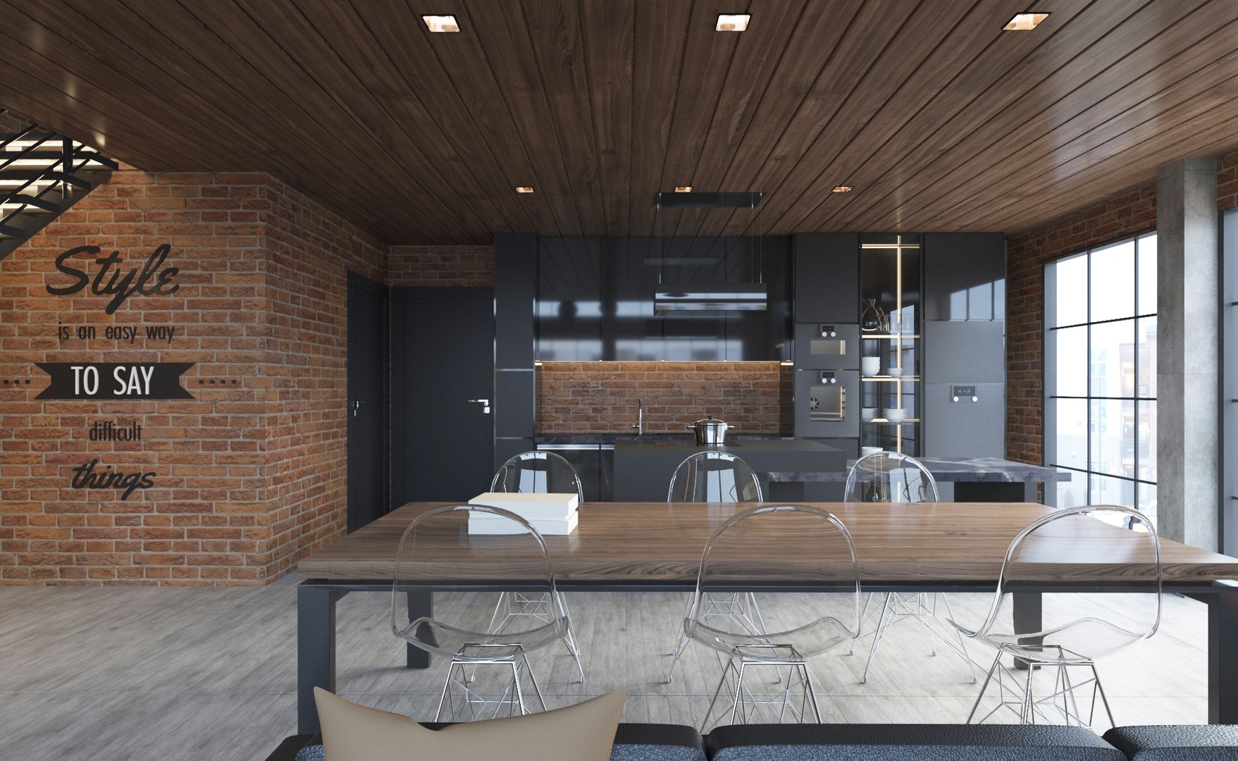 3D Loft Apartment Interior Model - TurboSquid 1794362