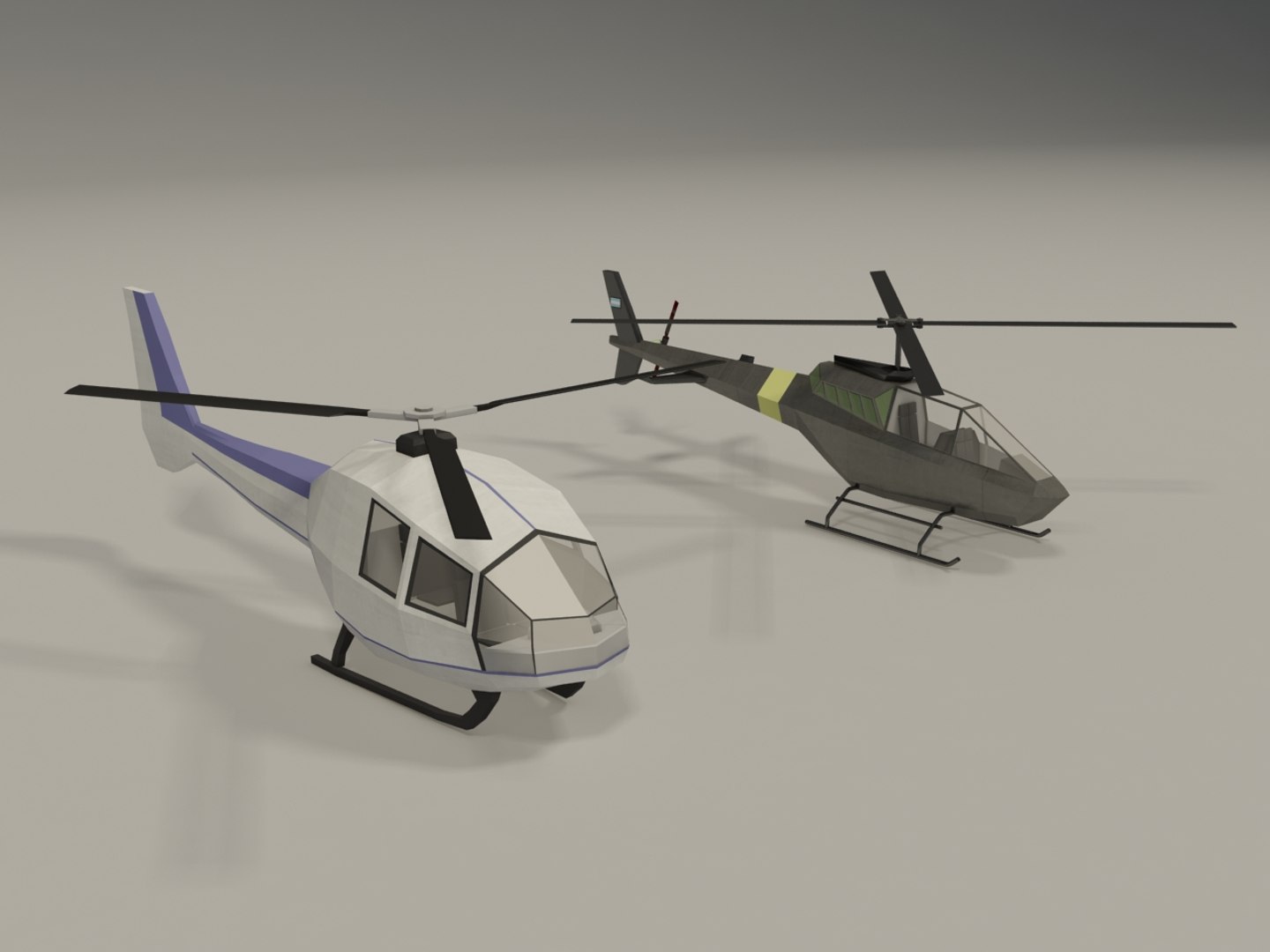 3d Helicopters Model