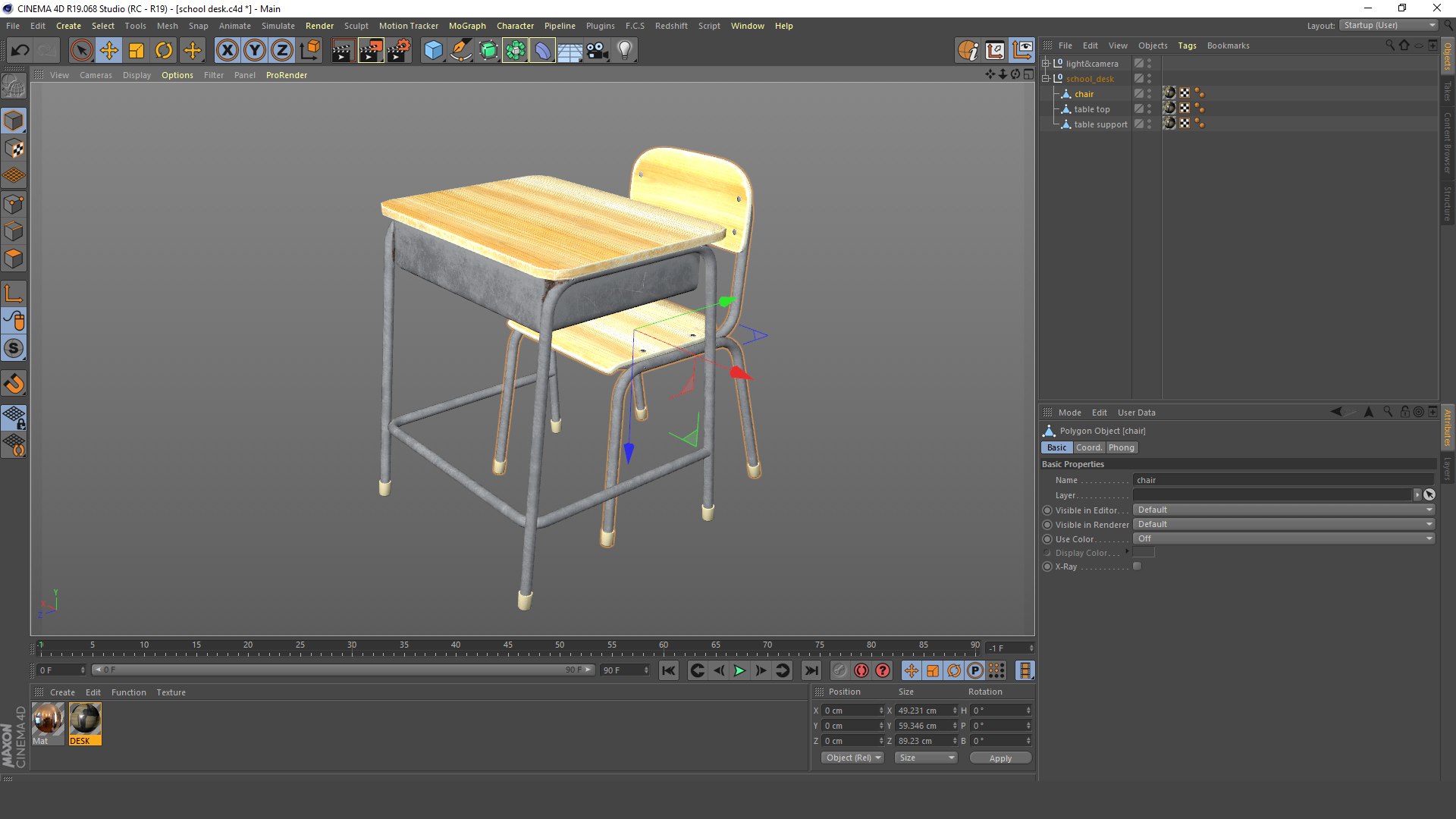 Classroom School Desk 3D Model - TurboSquid 1446155