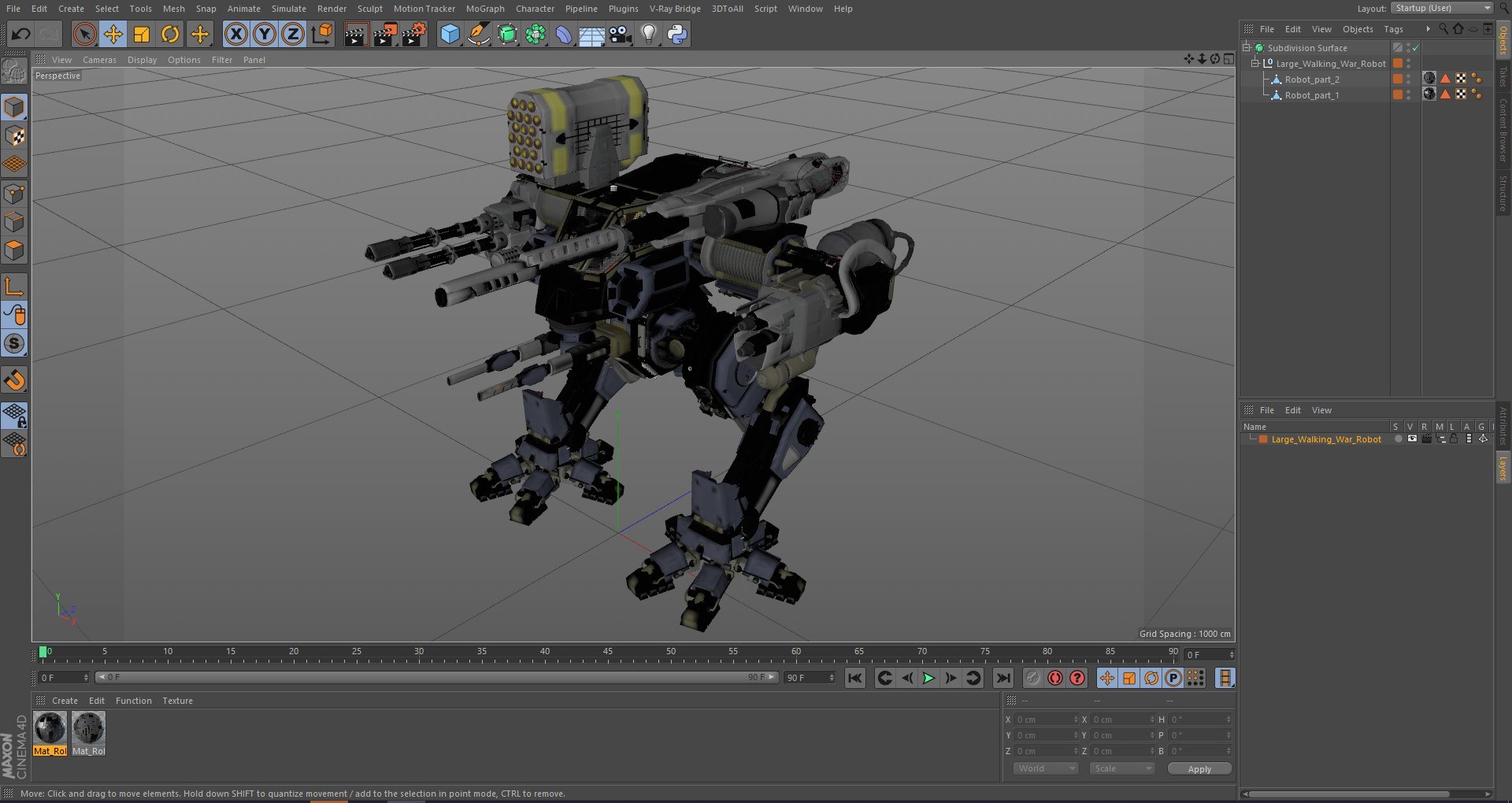 Large Walking War Robot 3D model - TurboSquid 2157006
