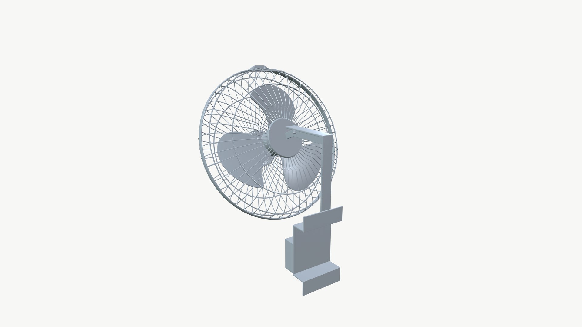 3D Wall Mount Fan Model - TurboSquid 2256978