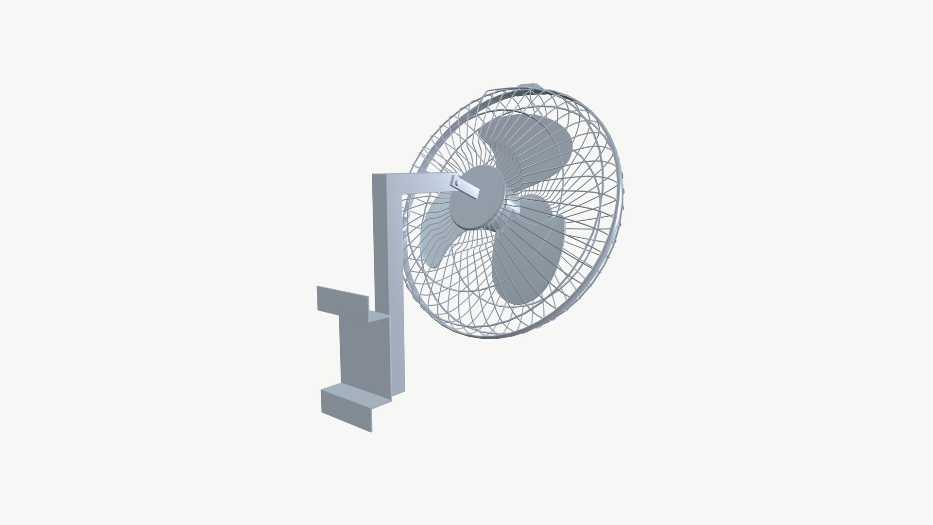3D Wall Mount Fan Model - TurboSquid 2256978