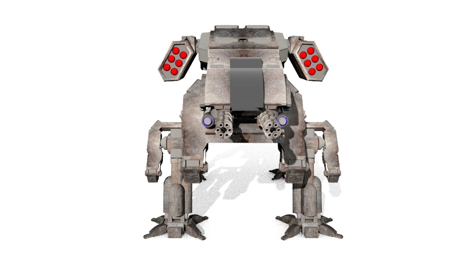 3D Military Robot Guard Unit Lowpoly - TurboSquid 2330286