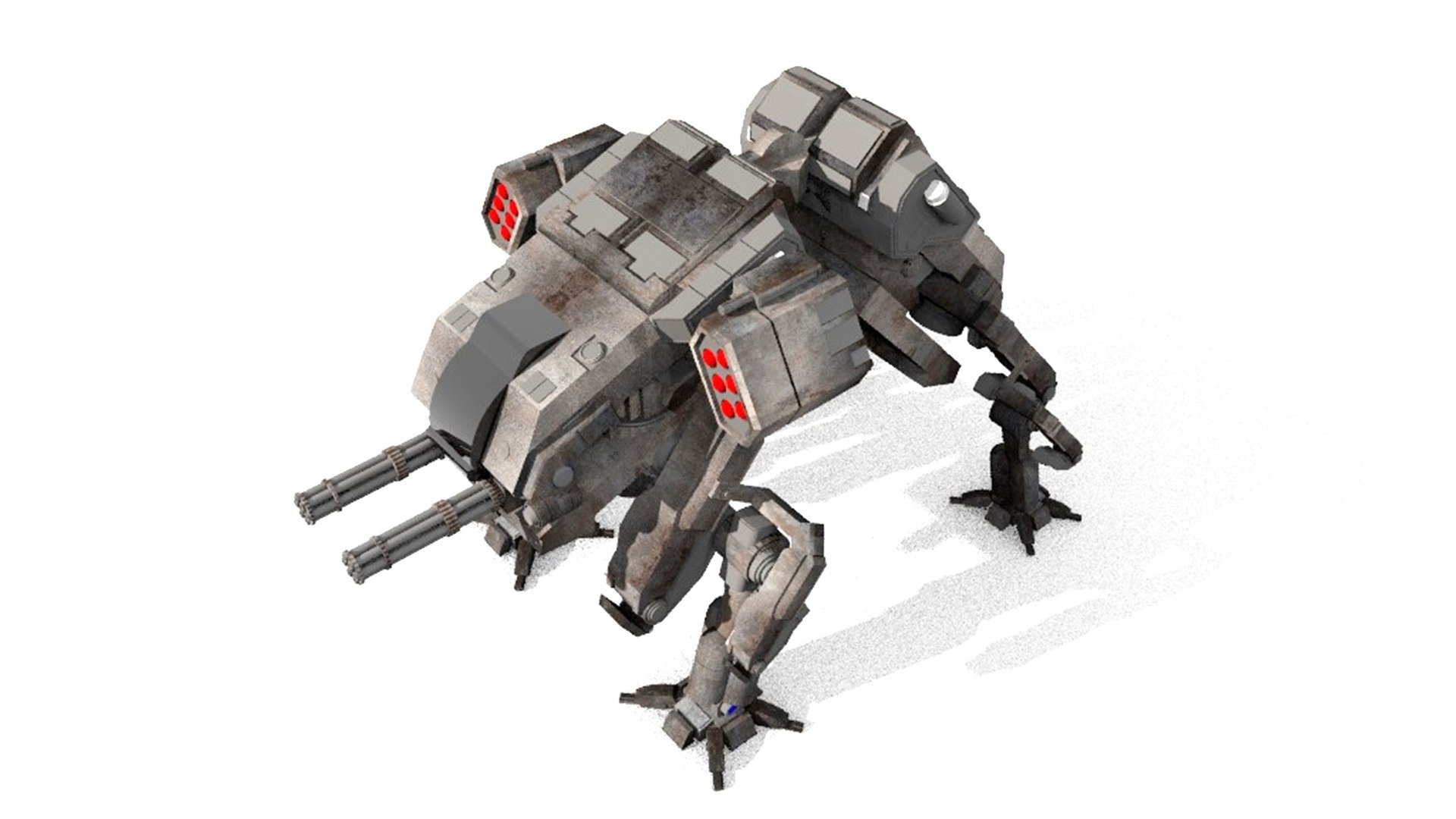 3D Military Robot Guard Unit Lowpoly - TurboSquid 2330286