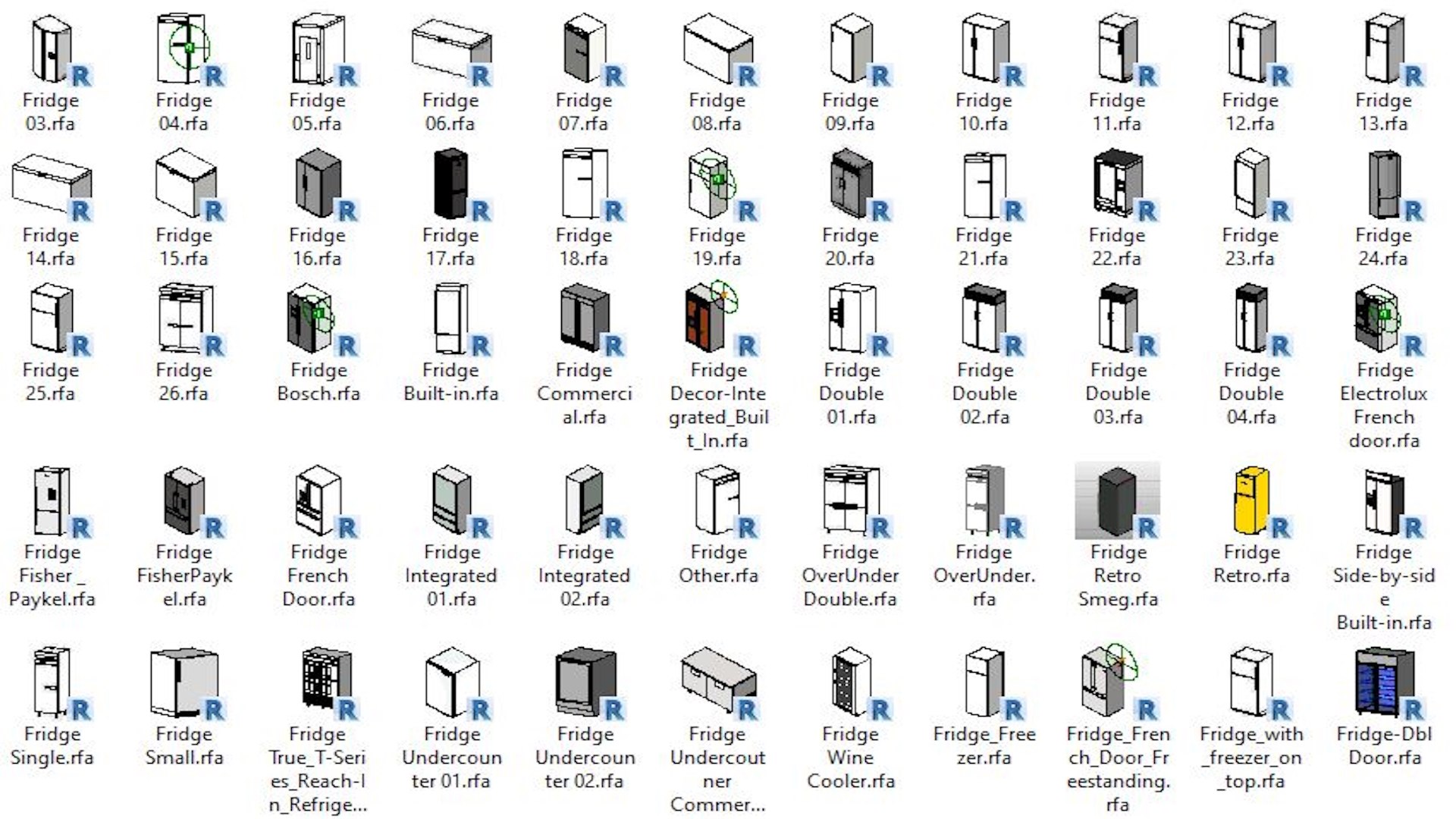 253 Parametric Kitchen And Home Appliances High Quality Revit Family ...